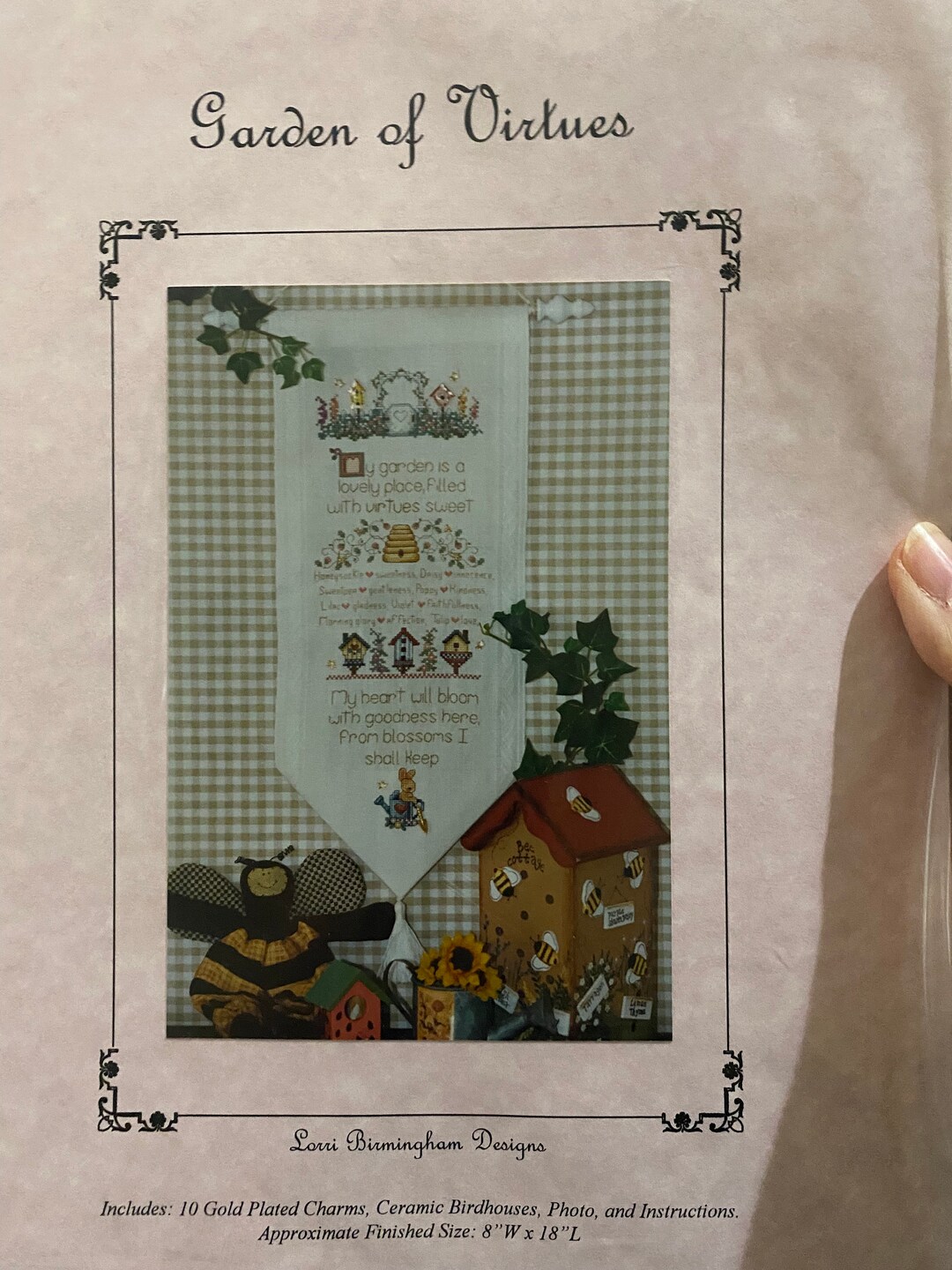 Garden of Virtues Sampler With Charms Cross Stitch - Charted Designs ...