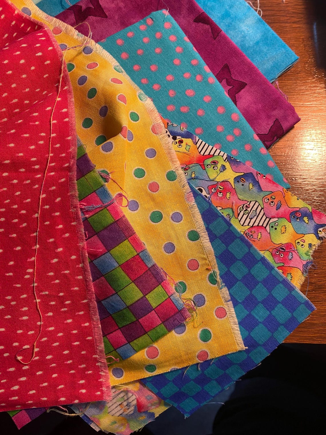 Easter Fun Brights Bundle - 10 Fun Print Small Bit Fabrics - Red ...