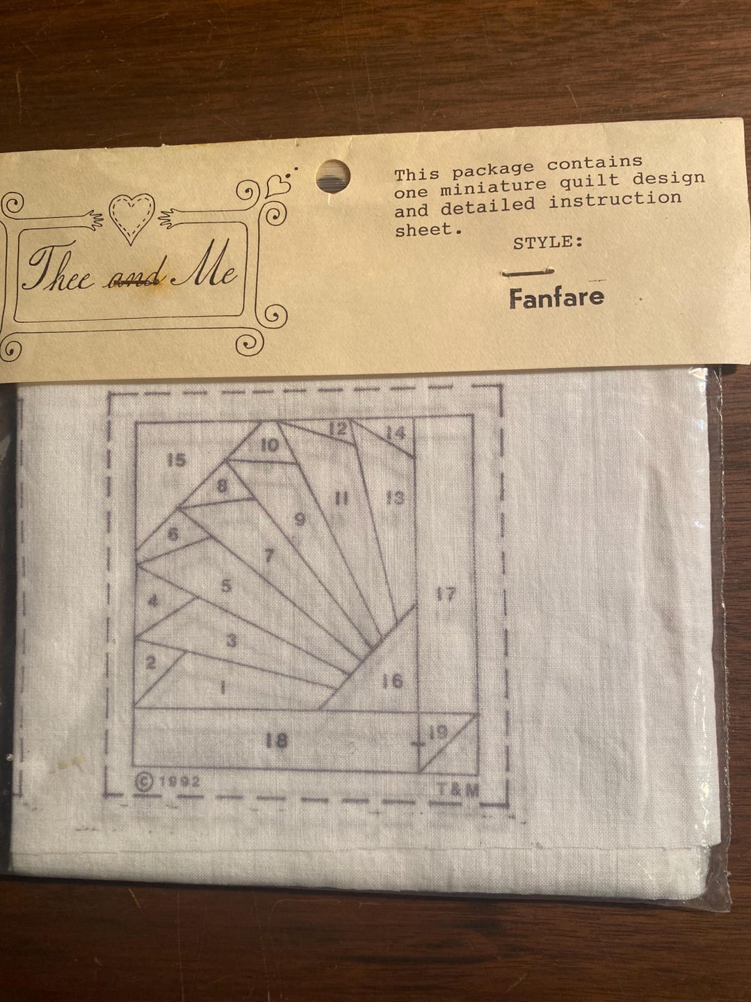 QUILT Fanfare Pattern for Quilting, Template - 3" X 3" Miniature Quilt ...