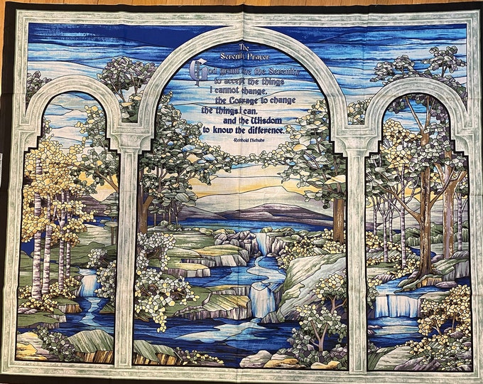 Serenity Prayer Bible Verses Fabric Panel Faith 35 X 44 Quilt Top ...