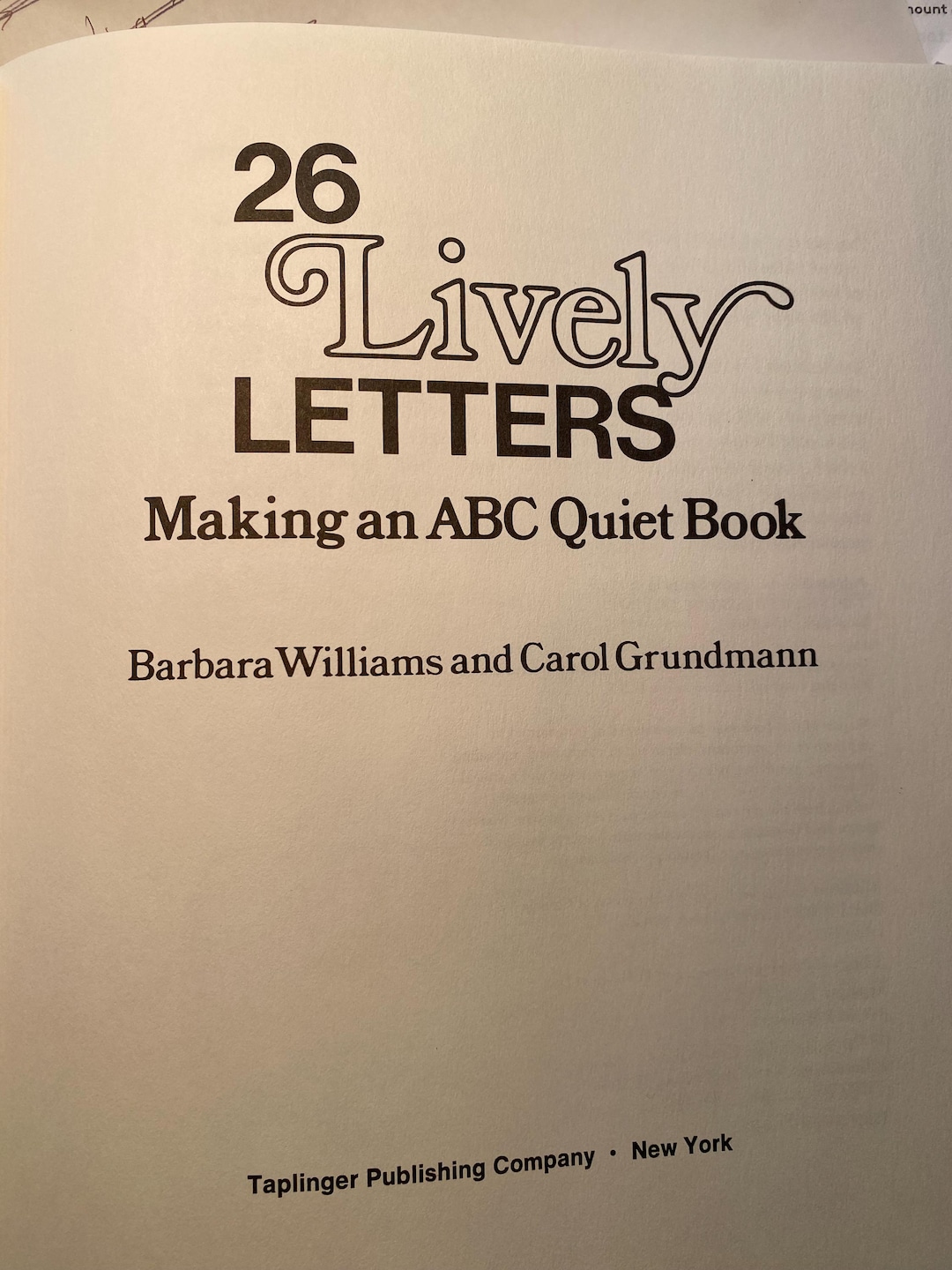 26 Lively Letters Making an ABC Quiet Cloth Book - Alphabet - B ...