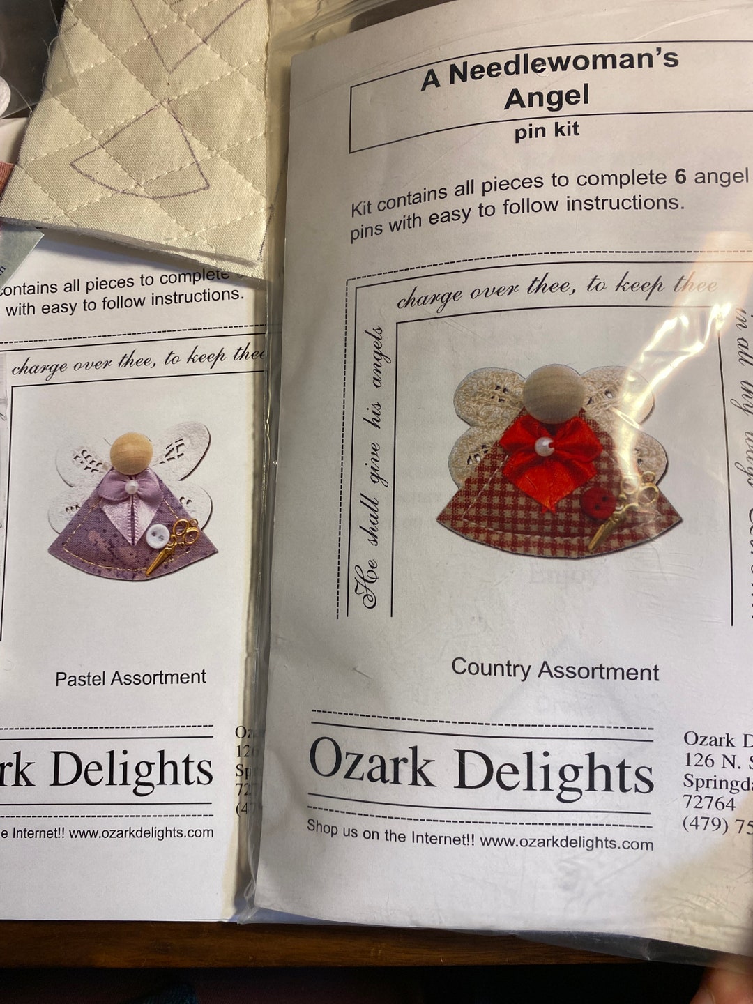 A Needlewoman's Angel Kit - Choose: Country or Pastel - 6 Angel Each ...