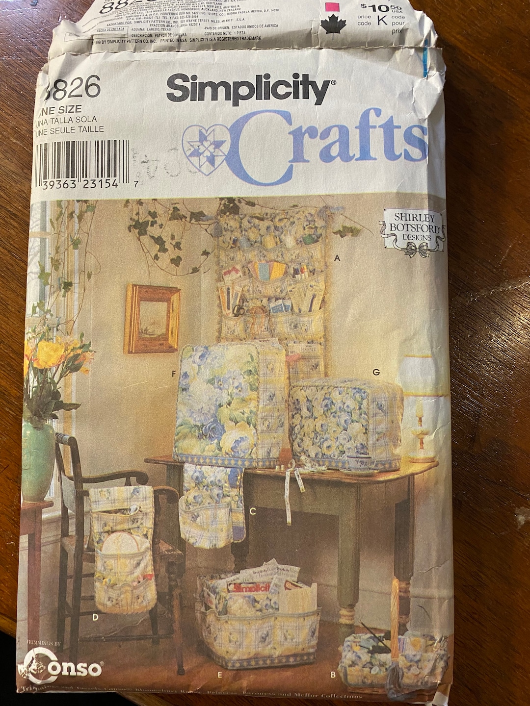 Shoe Caddy, Appliance Cover Etc PATTERN - Simplicity 8826 - Home ...