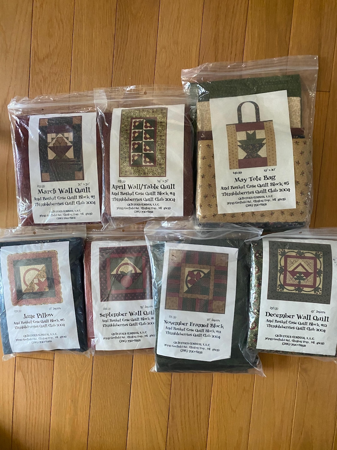 Thimbleberries 2004 Quilt Collection Fabric Bundle - Coordinating Green ...