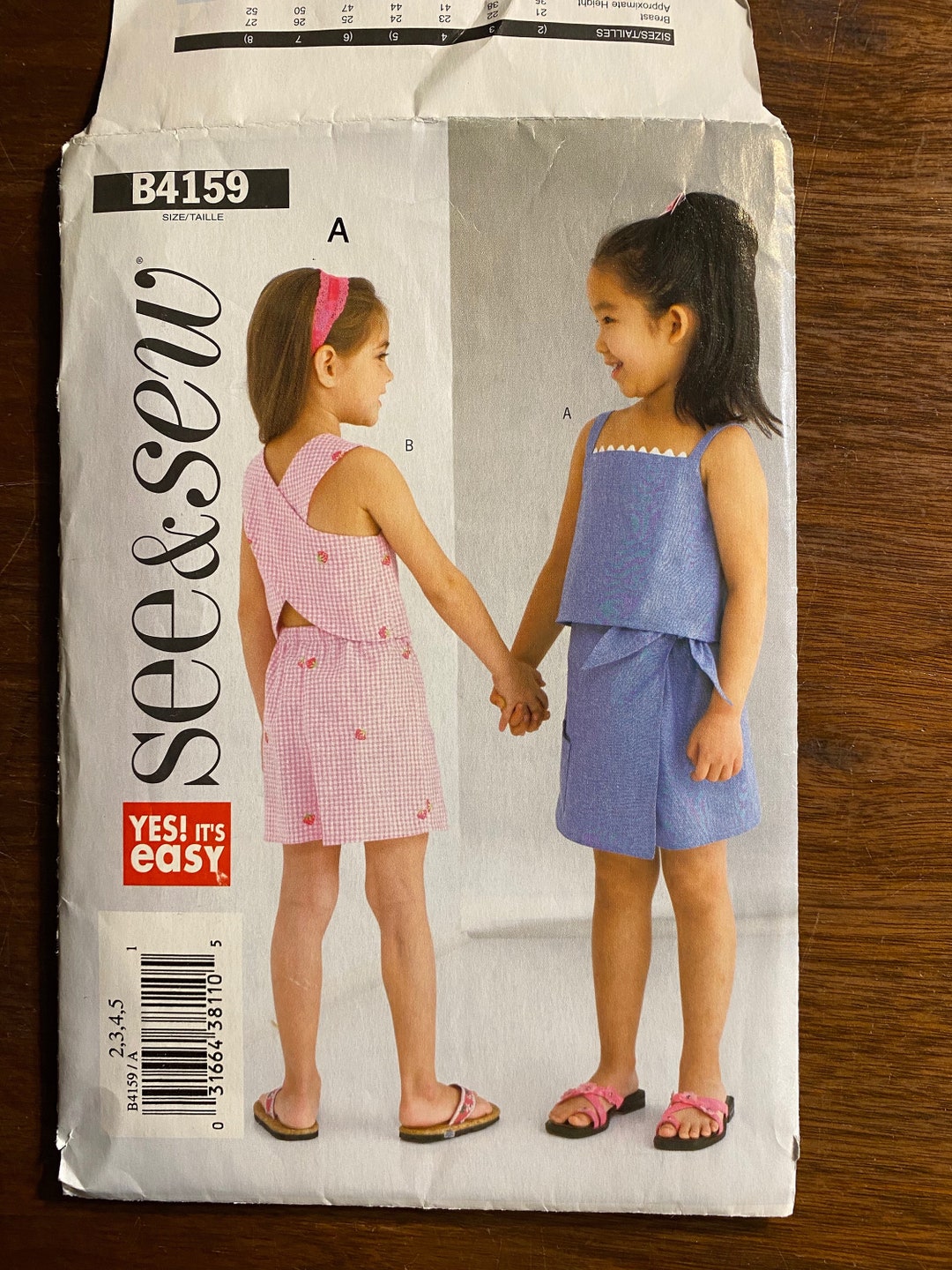 Kleinkind Mädchen Shirt / Skort (Shorts) Butterick See & Nähen 4159 ...