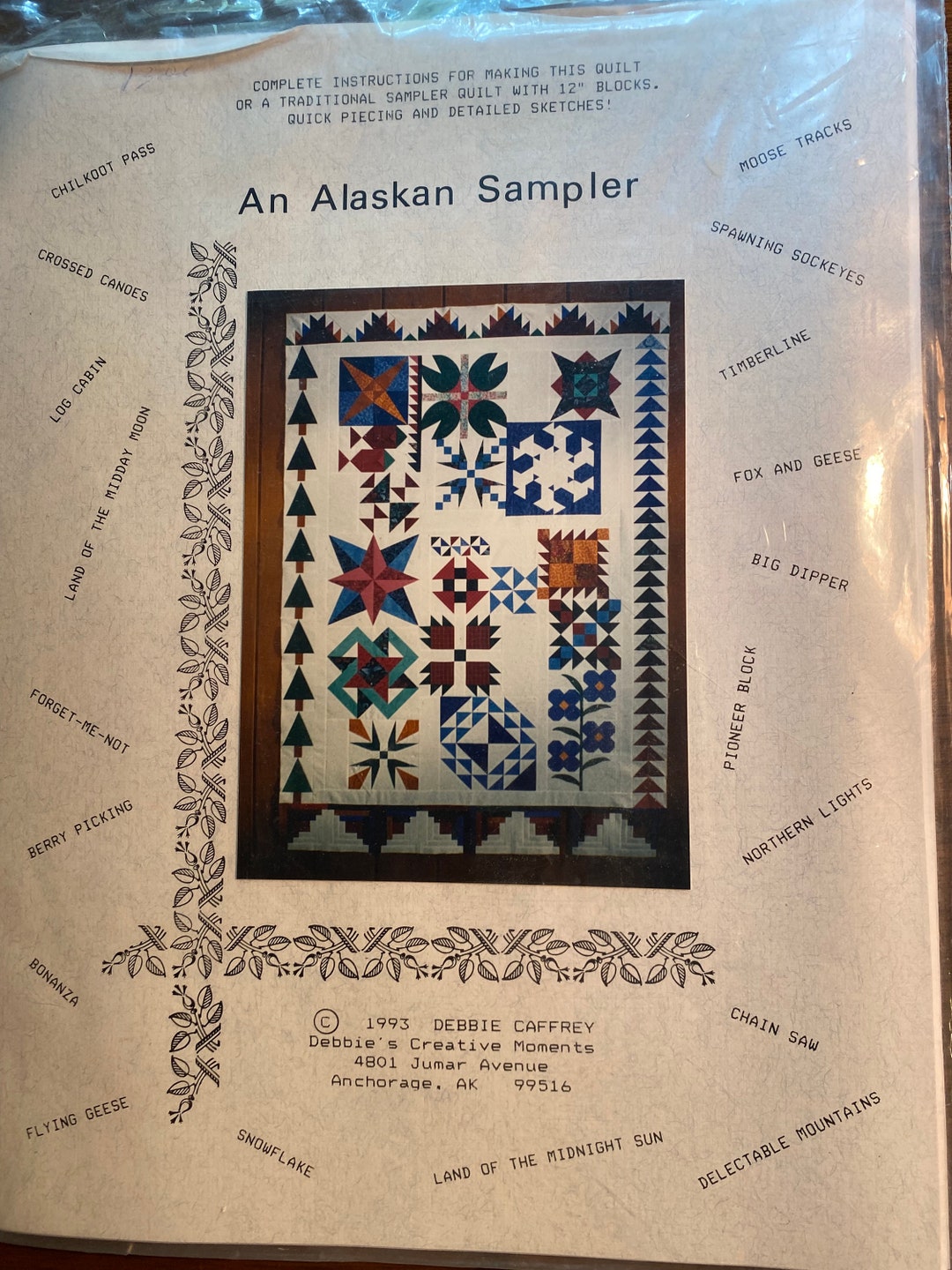 An Alaskan Sampler Quilt Pattern - Block - Debbie Caffrey - 1993 ...