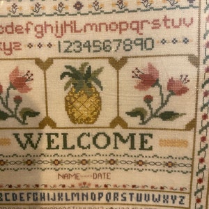 Alphabet Welcome Sampler Barbara & Cheryl No 3 Cross Stitch Embroidery ...