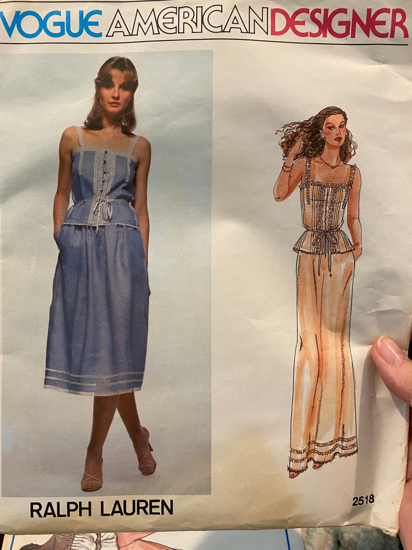 Misses Camisole and Skirt - Vogue 2518 Pattern Ralph Lauren (uncut ...