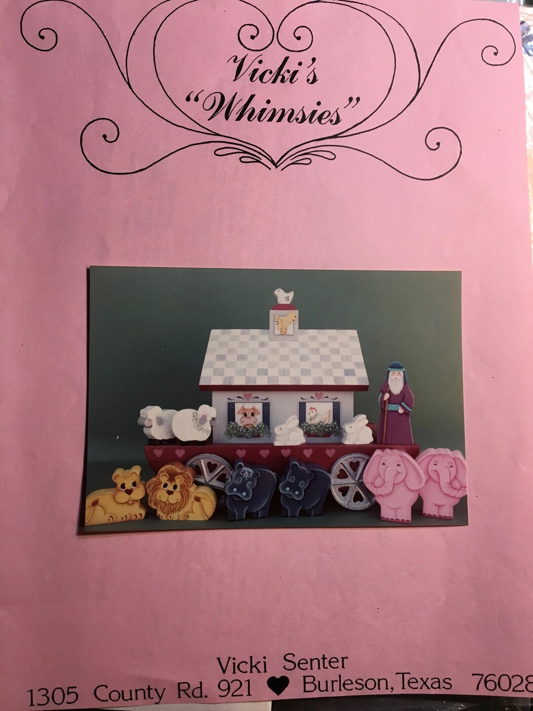 NOAH'S ARK PULL Toy - Vicki Senter Wood Art Painting Technique - How to ...