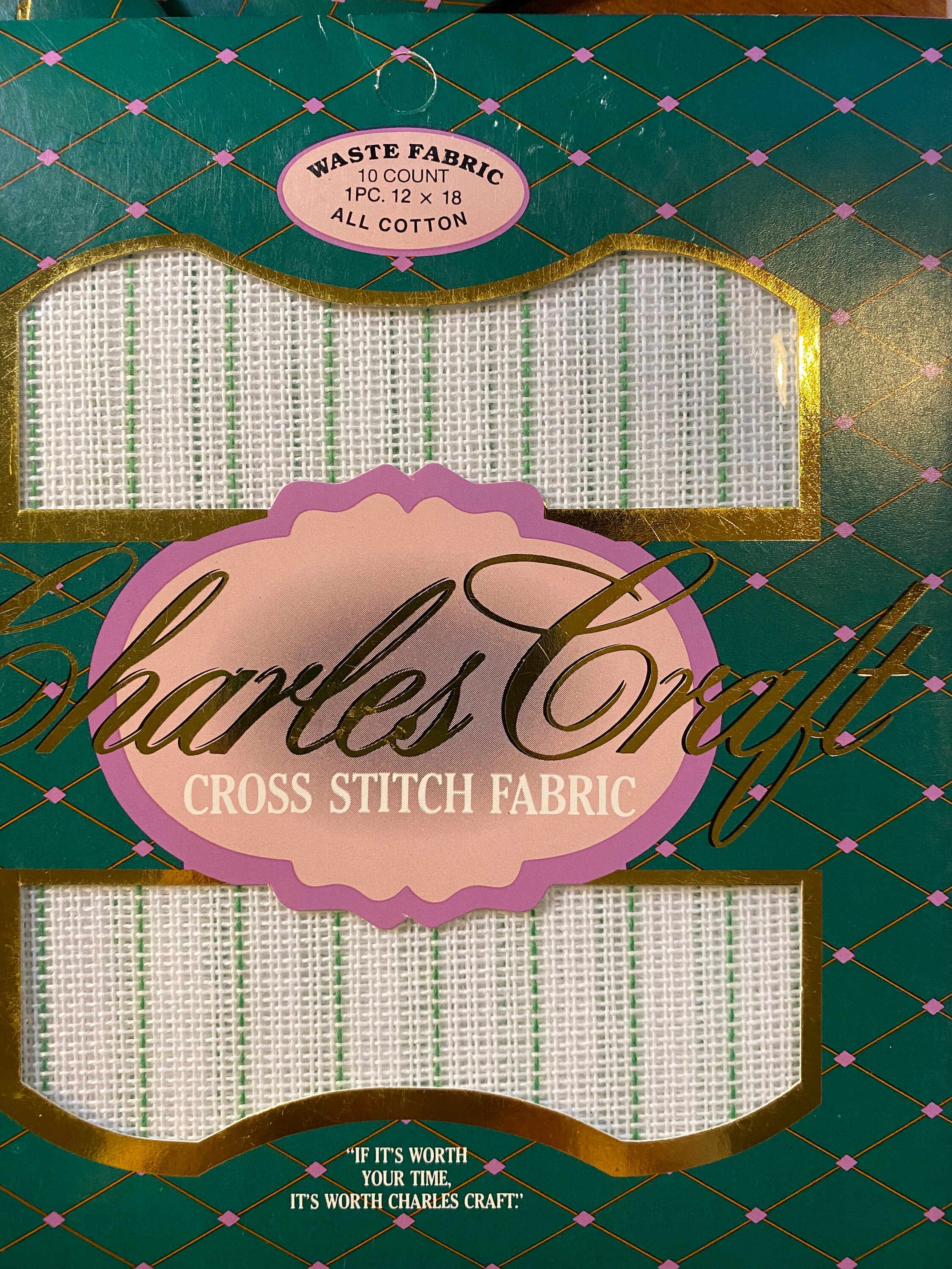 Waste Canvas Cross Stitch Fabric Tear Away Graph Canvas 10 Count ...