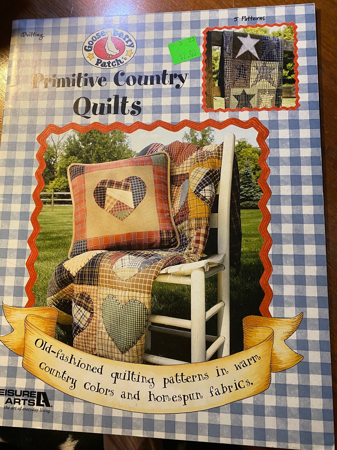Primitive Country Quilts 5 Patterns / Designs Gooseberry Patch Leisure ...