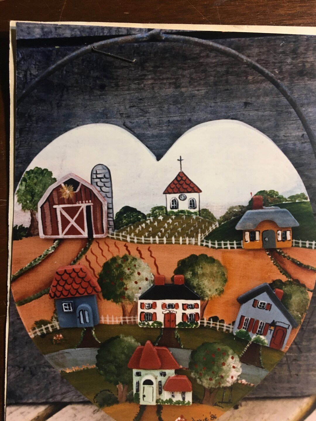 Kansas - Land - Barn / Farm Scene Doxie Keller - Folk Art Design ...