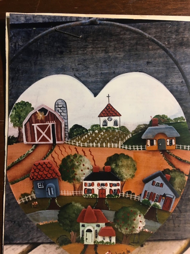 Kansas Land Barn / Farm Scene Doxie Keller Folk Art | Etsy