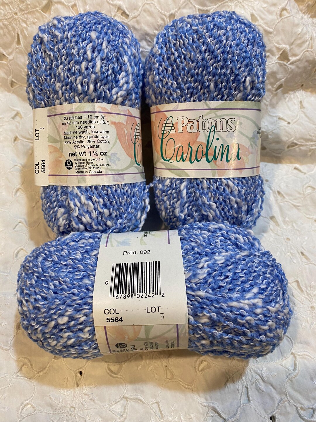 Patons Carolina Knitting & Crochet - Color Blue / White Twist 5564 - 1. ...
