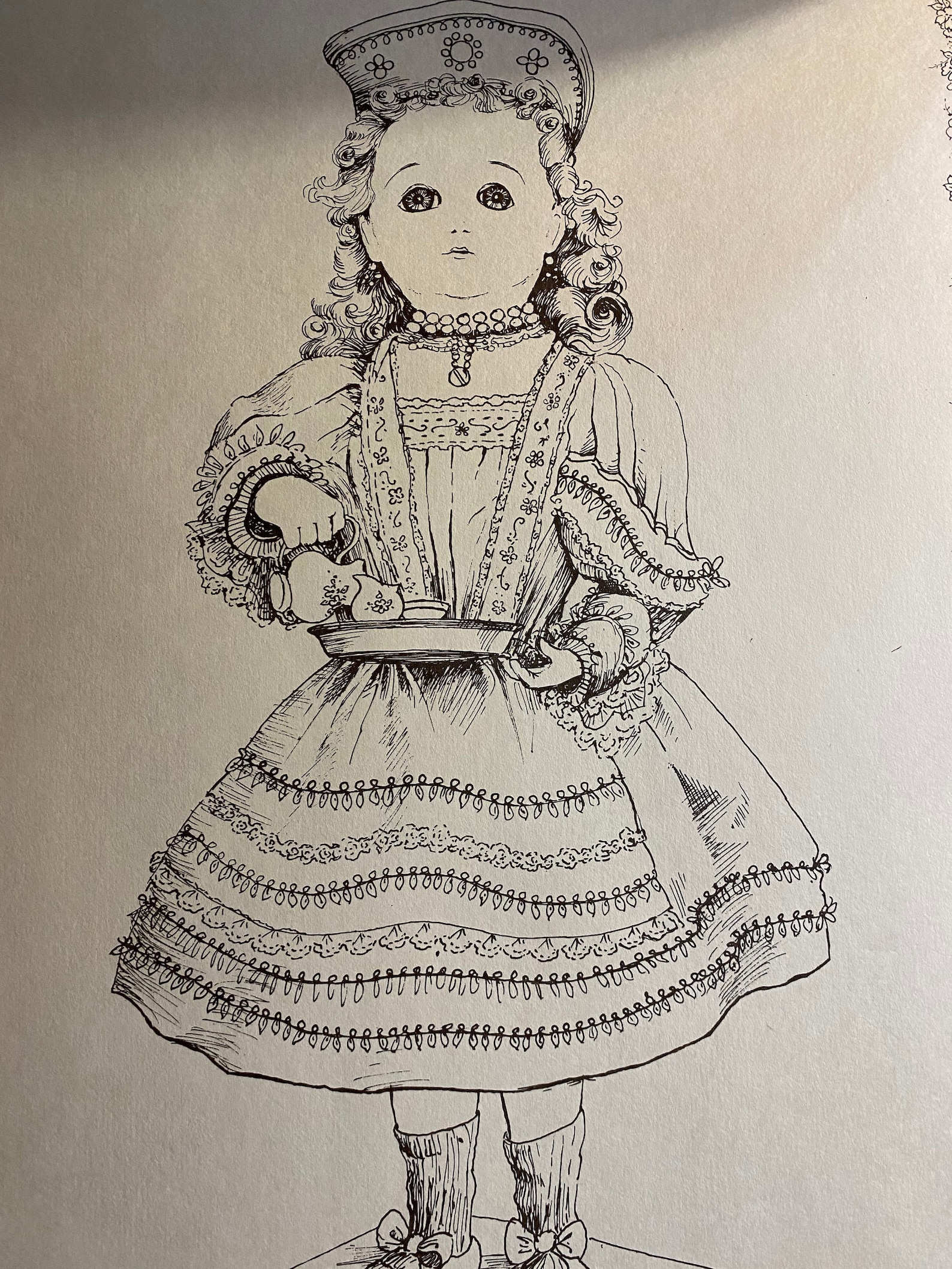 Kim's Dolls Antique Dolls Coloring Book - 6 Costumed Paper Dolls - New ...