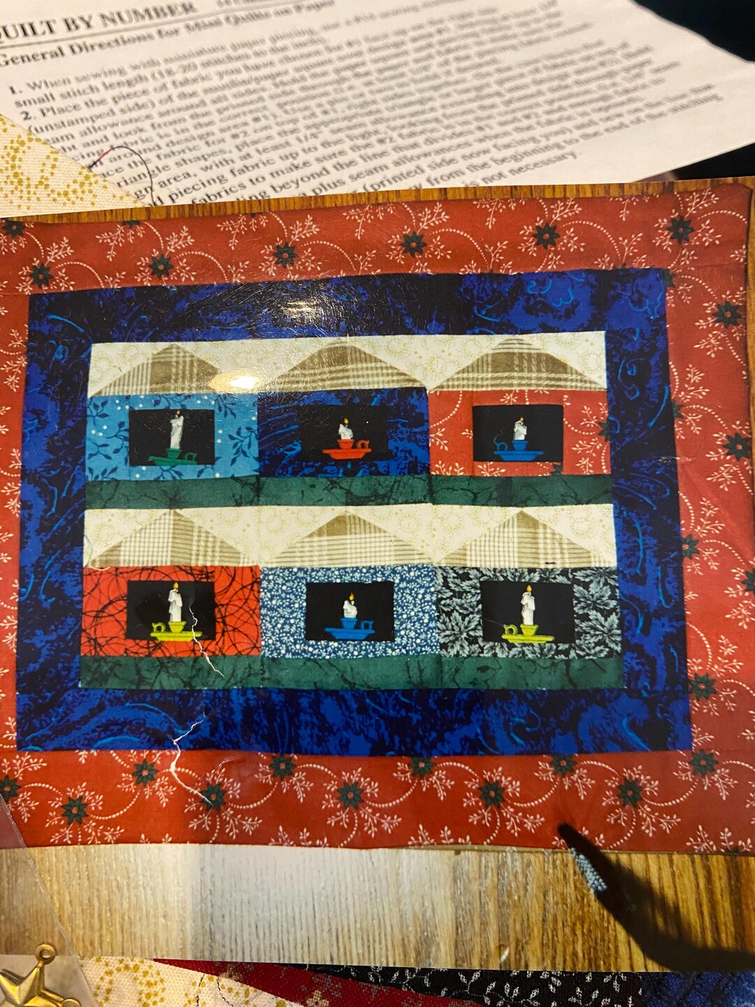 Holiday House Quilt by Number Mini Quilt Block / Wallhanging Kit ...
