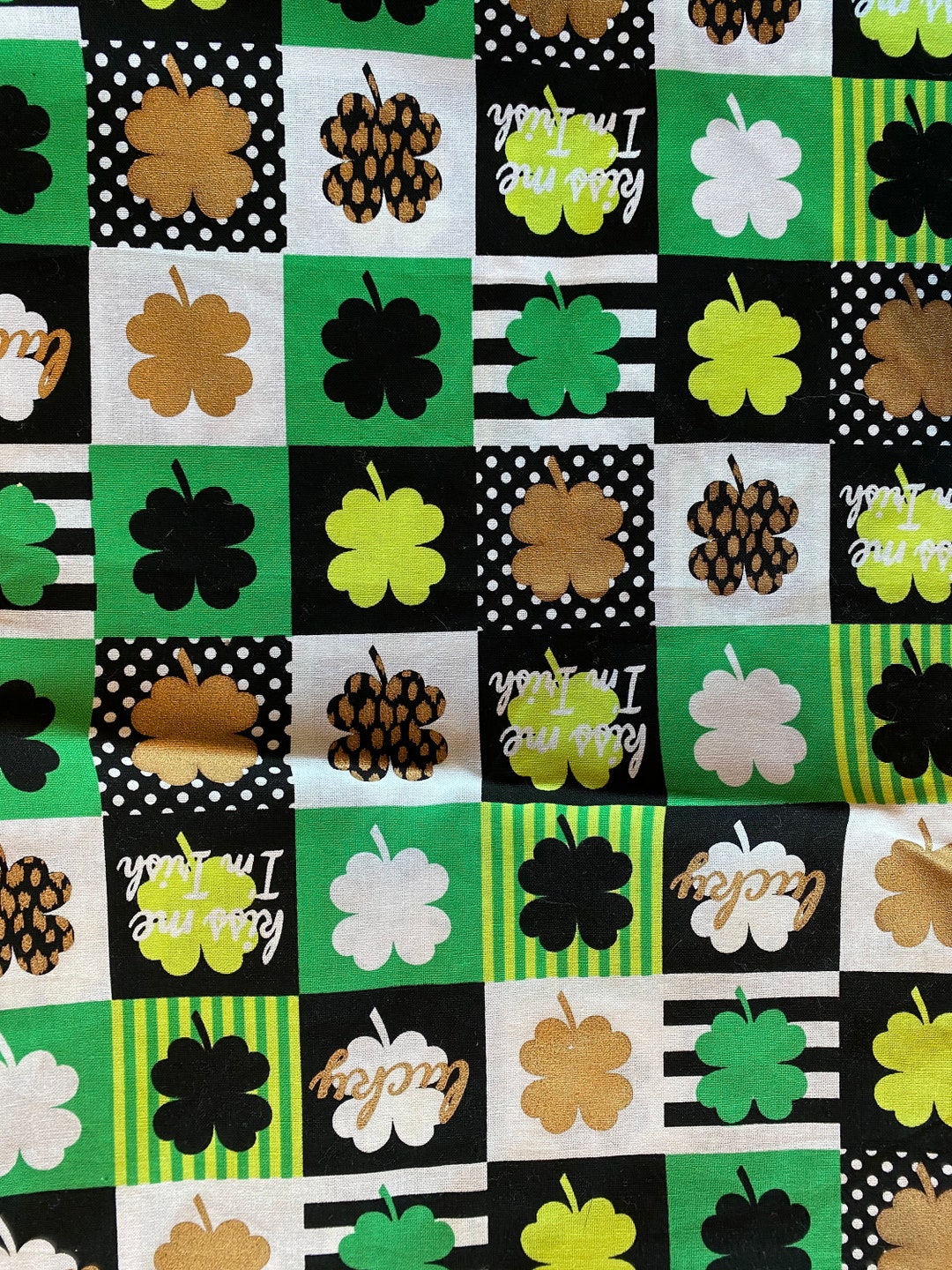 Saint Patrick's Day Lucky Green Clover on White / Green Background ...