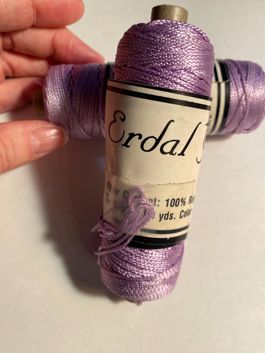 Chainette Erdal Yarns - Lilac With Shimmer - Knit, Crochet Yarn Skein ...