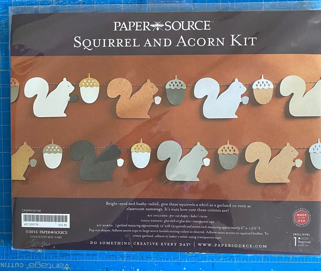 Paper Source - Squirrel and Acorn Garland / Name Tags / Gift Tags Kit ...