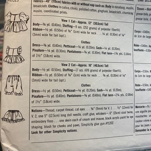 Soft Stuffed Cat With Clothes - Simplicity 7940 Pattern - Great Kid's ...