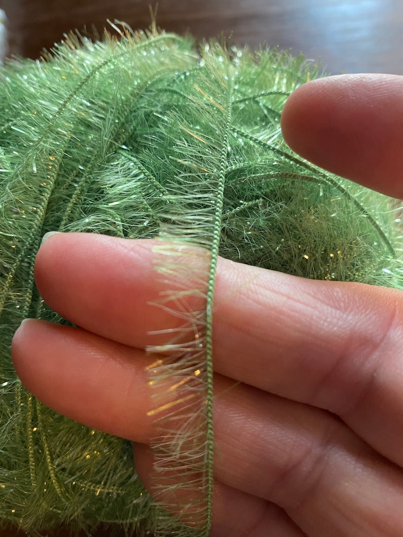 Lime Green Crafts Glitter Eyelash Fuzzy Peridot Yarn for Knitting ...