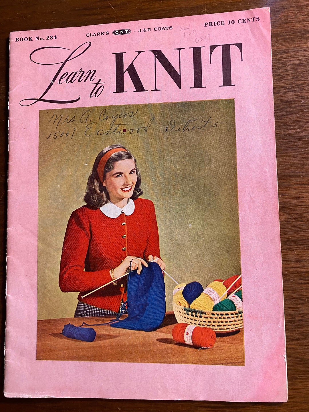 Learn to Knit Book No. 234 (1946) Designs Including Hats Purses ...