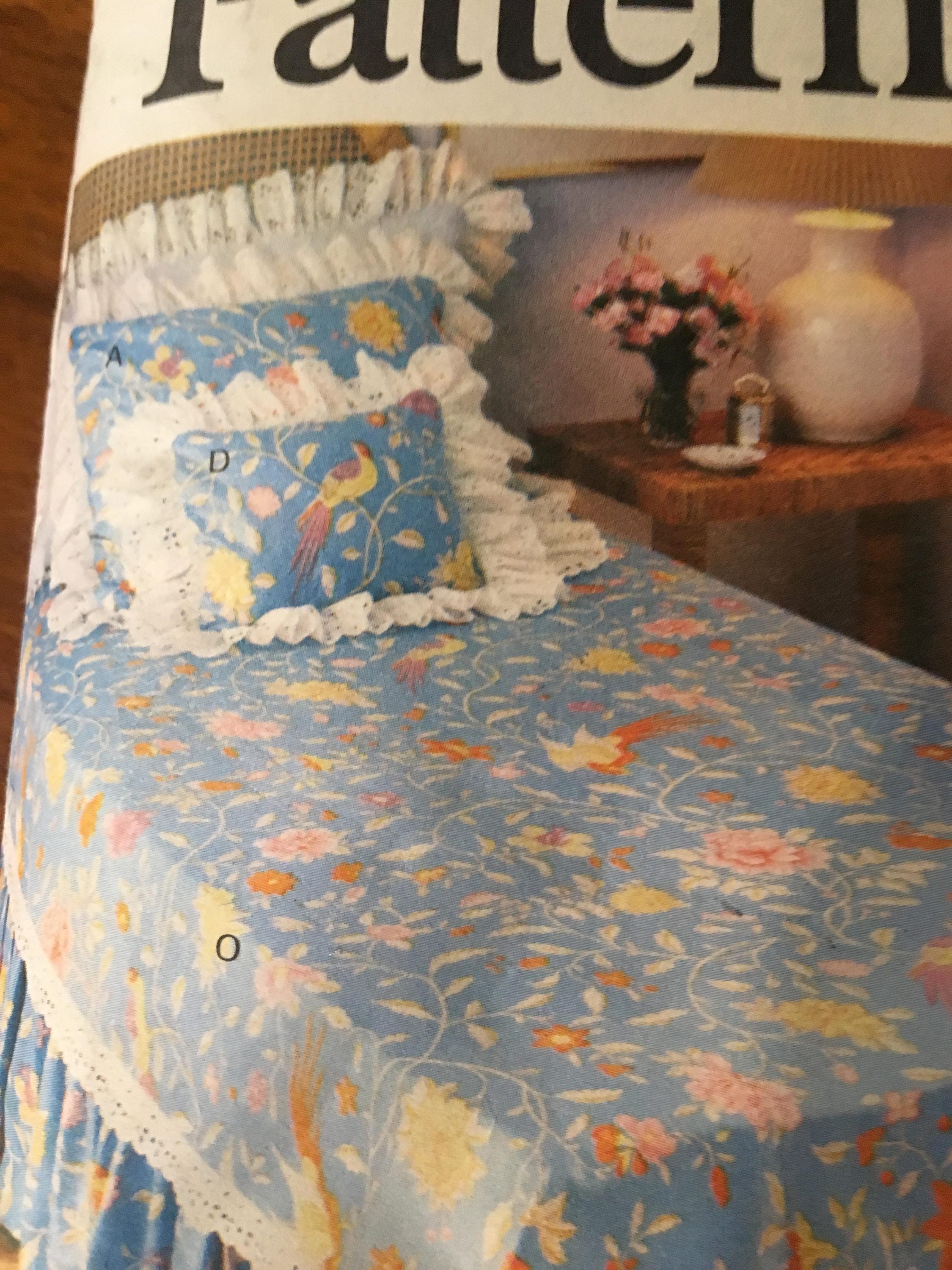 BED LINEN Patterns for PILLOW Covers, Neck Roll, Bed Caddy, Dust Ruffle ...