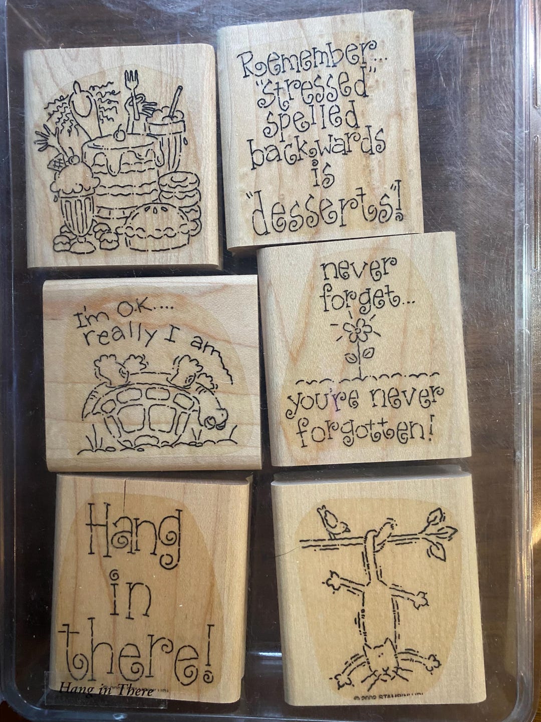 Stampin UP Rubber Stamp Blocks 6 - Hang in There - 2002 Paper Crafting ...