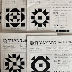 Thangles 12 Traditional Quilt Block Patterns - 2005 - Quilting Supply ...
