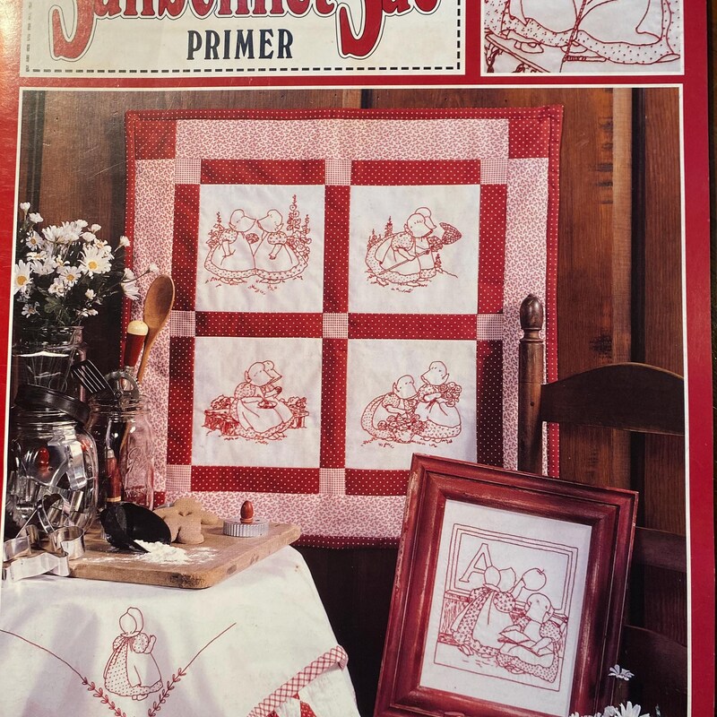 Redwork Quilt - Etsy
