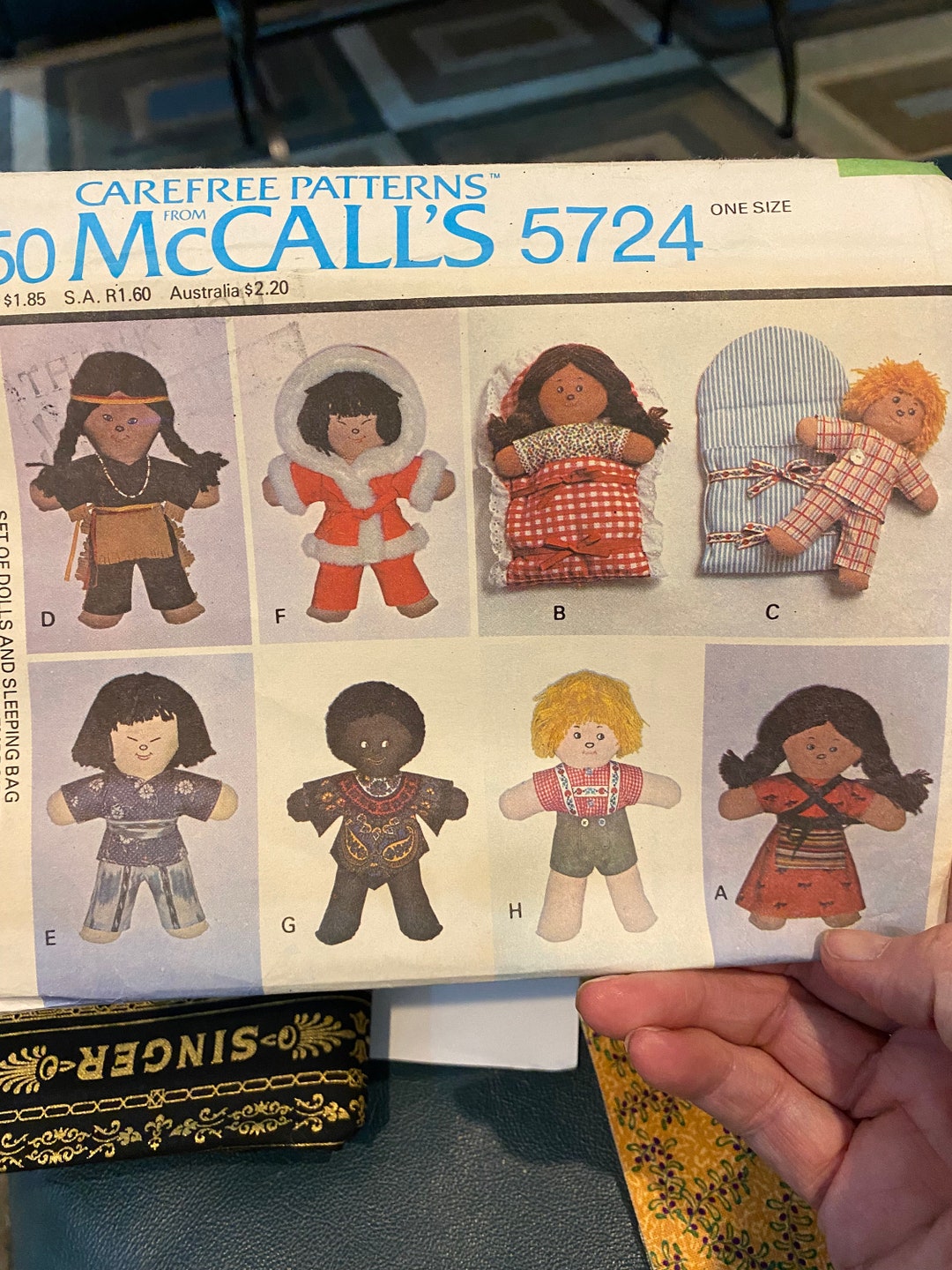 Small Cloth Doll 10" With CLOTHES Mccall's Craft 5724, Pattern to Make ...