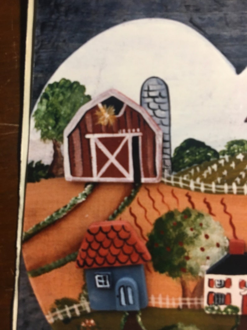 Kansas - Land - Barn / Farm Scene Doxie Keller - Folk Art Design ...