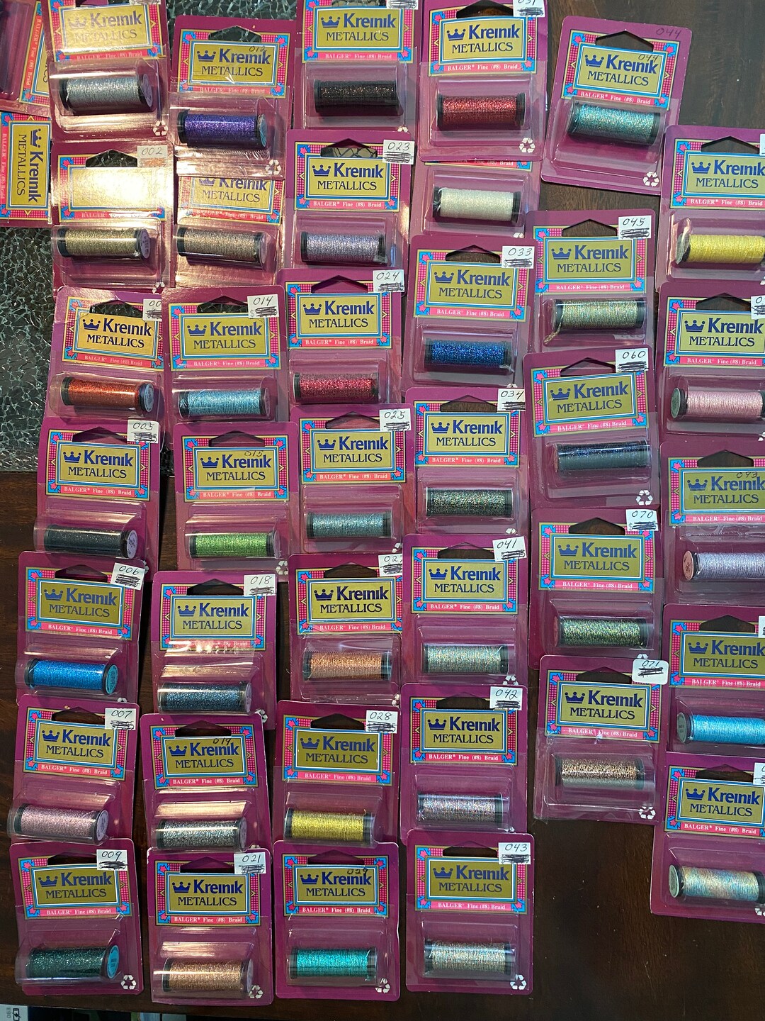 Kreinik #8 Braid Balger Fine - Pick Color 001 to 095 Metallics ...