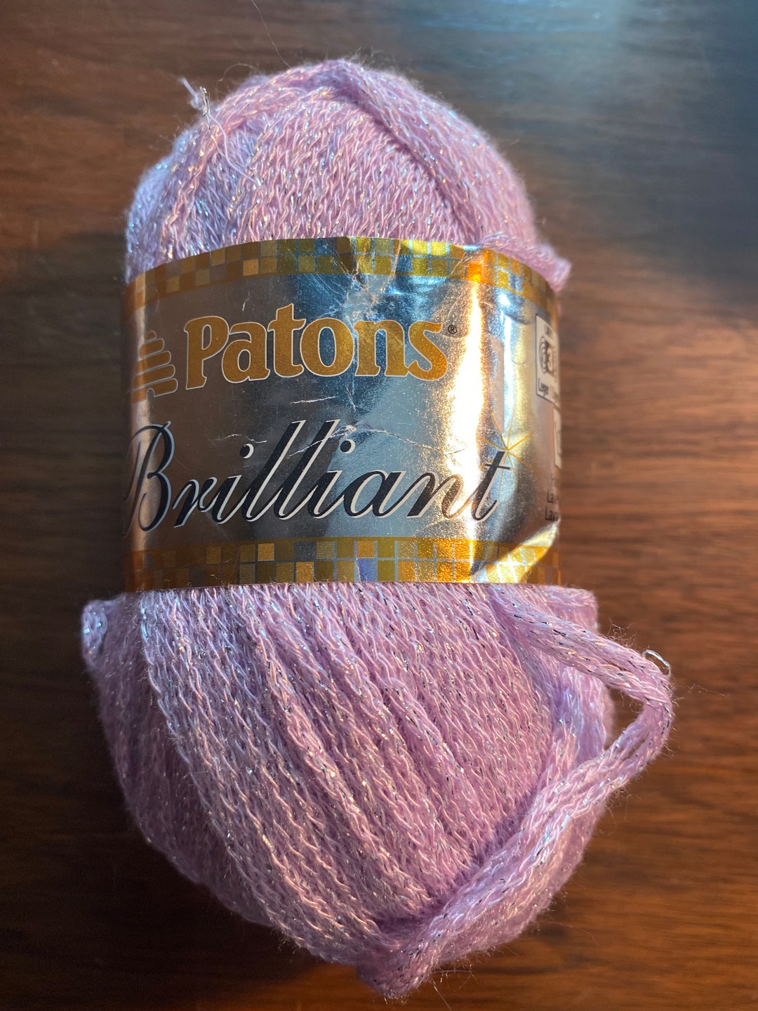 Patons Brilliant - Lilac With Silver Sparkle- Knit, Crochet Yarn Skein ...