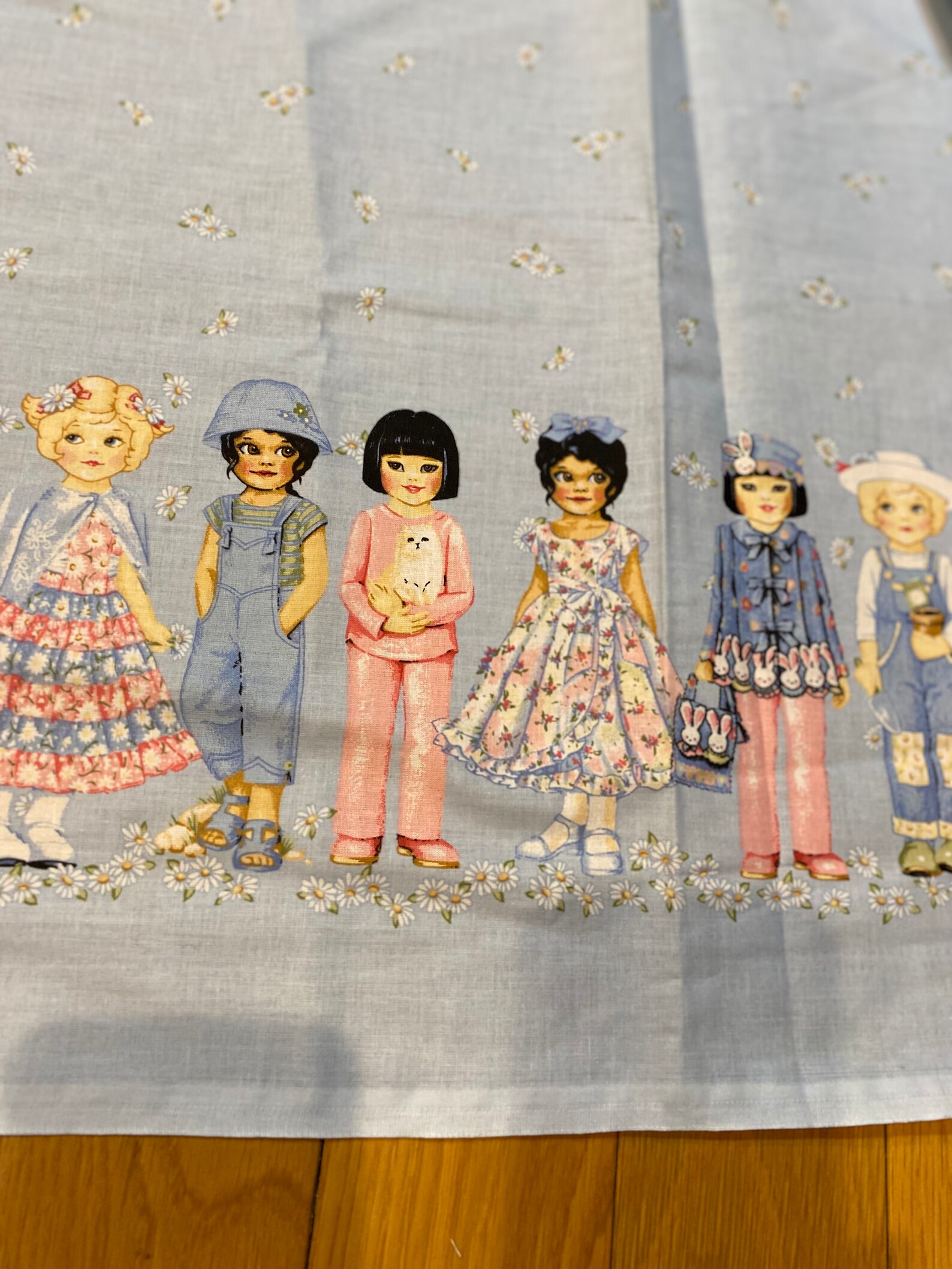 Paper Dolls Dressed for Play All in A Row Border Print - Patty Reed ...