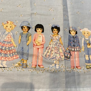 Paper Dolls Dressed for Play All in A Row Border Print - Patty Reed ...