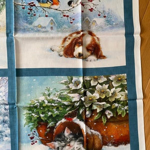 Snow Pals Winter Scene Fabric Panel Hazel Lincoln Quick Easy Project ...
