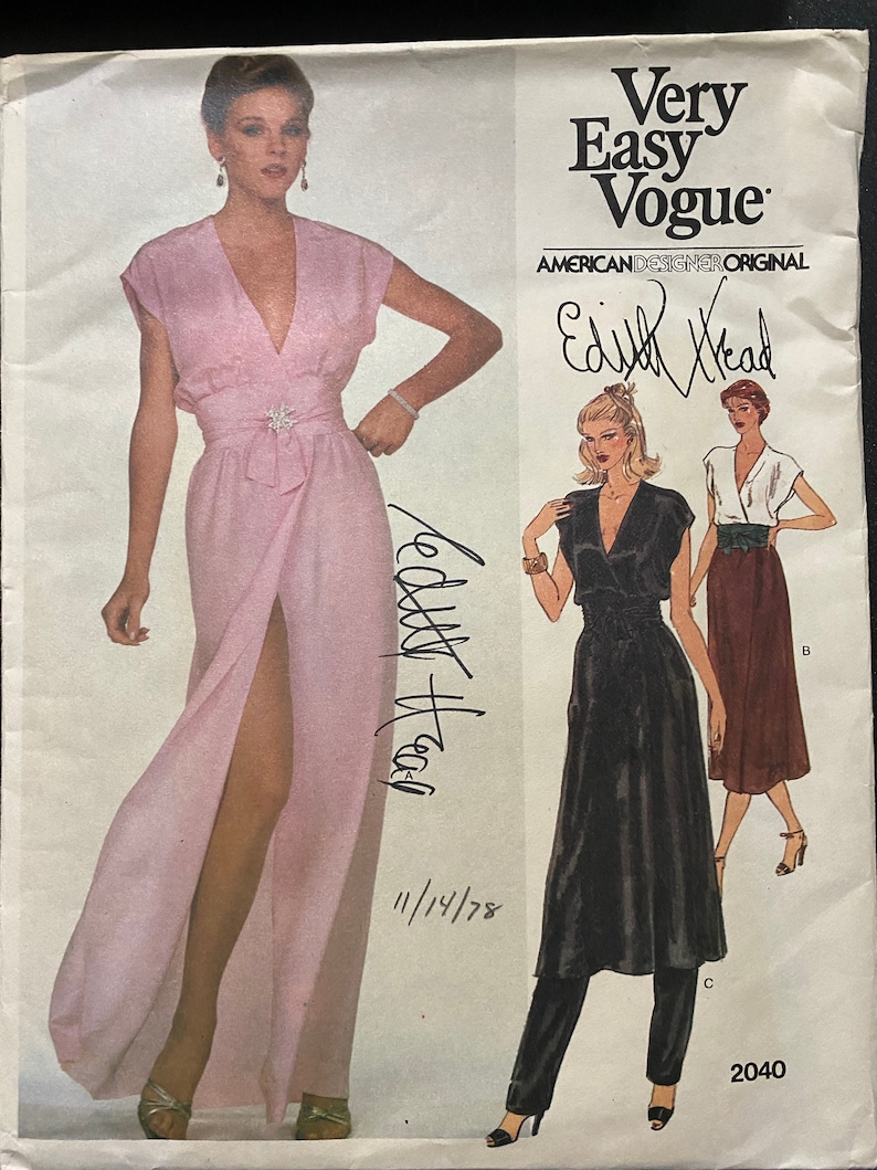 Edith Head - Dress / Tunic, Pants and Belt Vogue American Designer ...