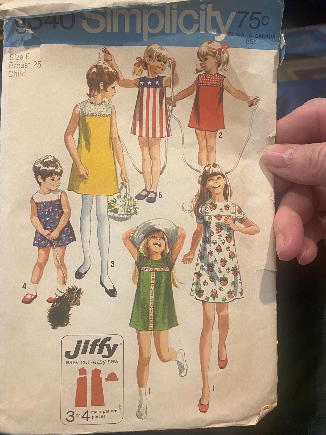 Child's / Toddler Girl's Easy Sew Dress - Vintage Simplicity 9340 (time ...