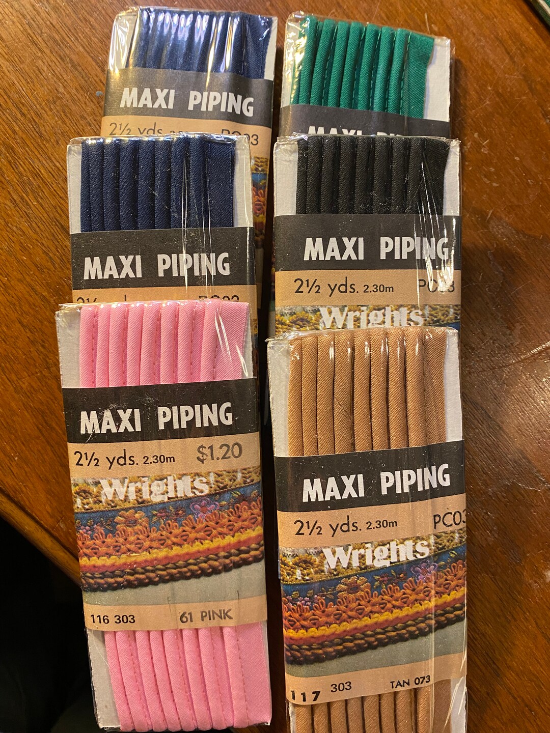 Maxi Piping Tape Trim 2 1/2 Yds 2.30m - Choose Color: Jungle Green ...