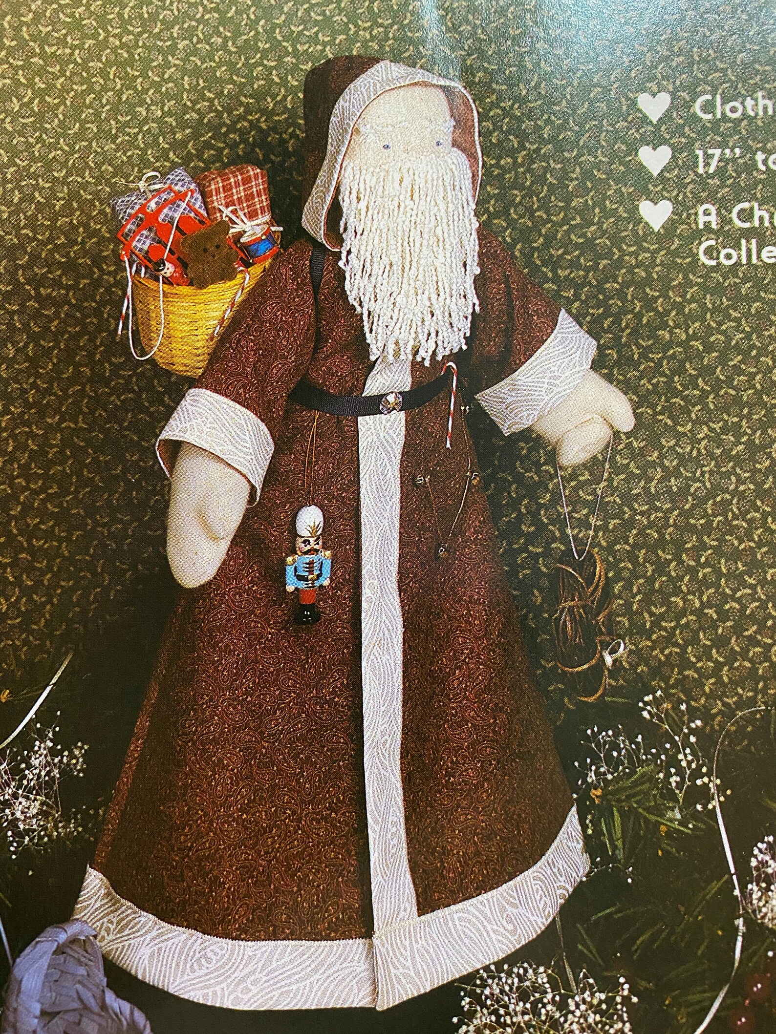 Victorian Santa Christmas Doll vintage Pattern With - Etsy