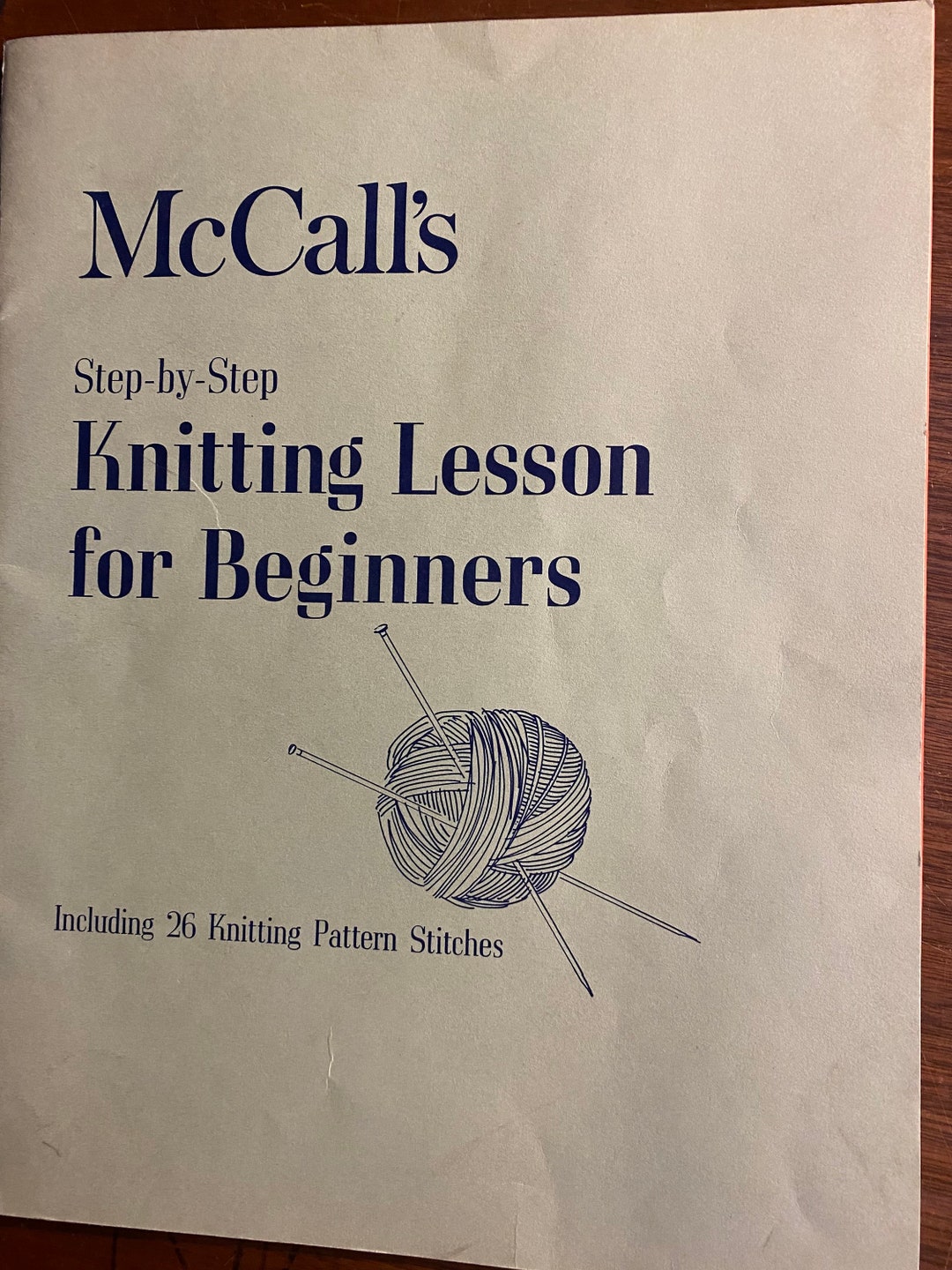 Mccall's Step by Step Knitting Lesson for Beginners With 26 Pattern ...