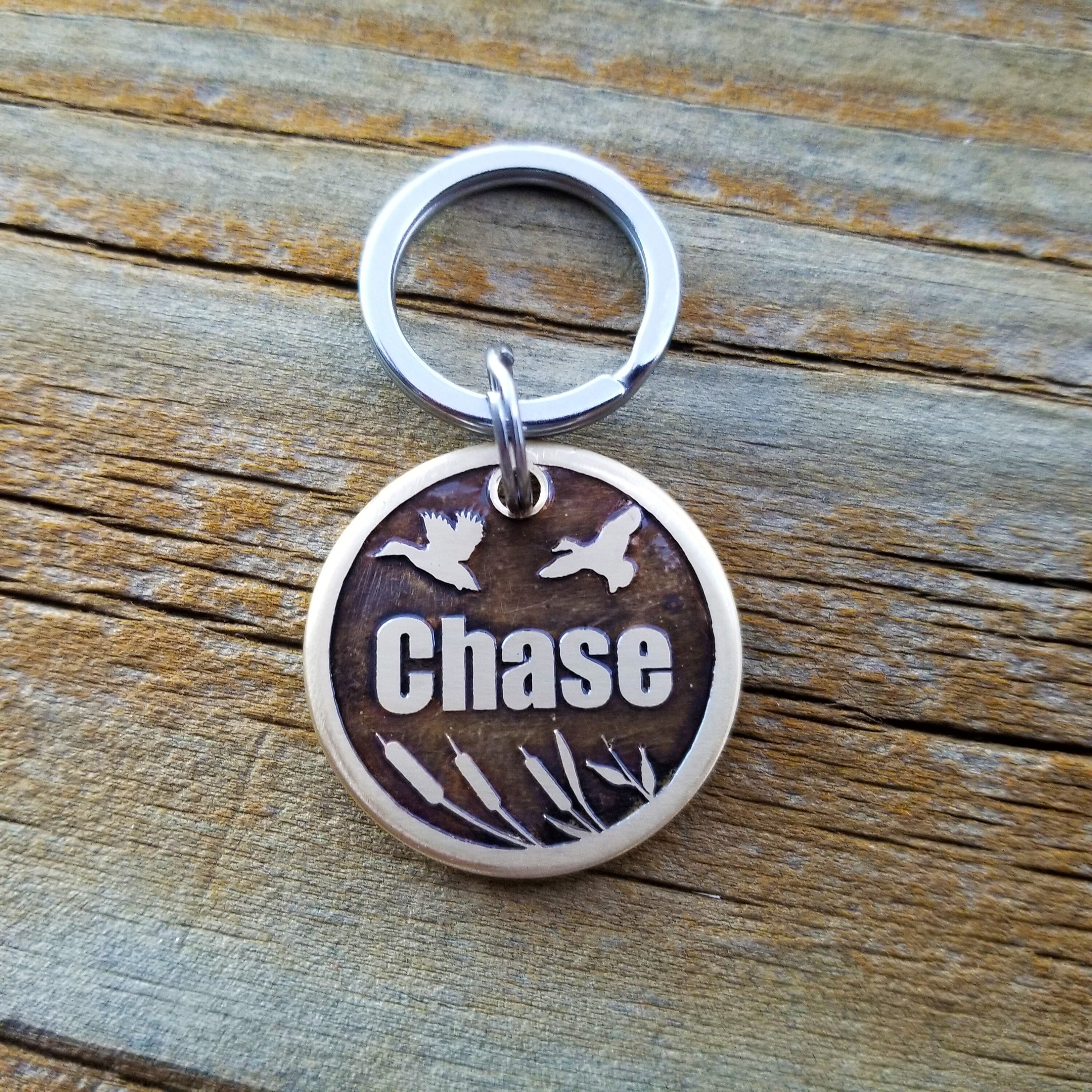 Hunting Dog ID Tag Personalized Hunting Dog Tag Ducks - Etsy