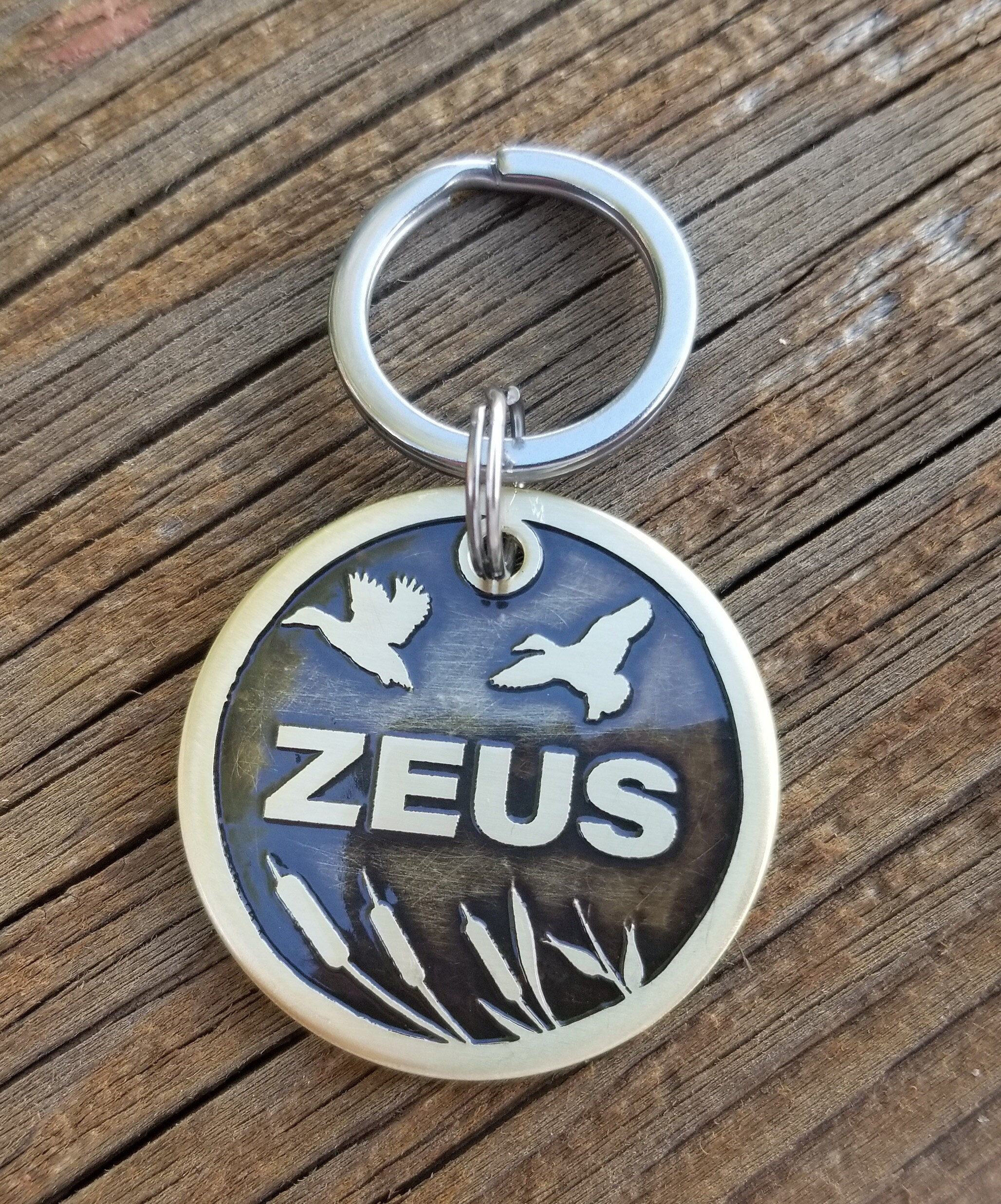 Hunting Dog ID Tag Personalized Hunting Dog Tag Ducks - Etsy