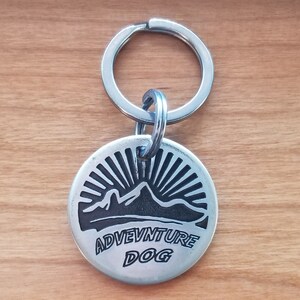 Dog Tag - Adventure Dog in Nickel Silver or Brass - Etsy