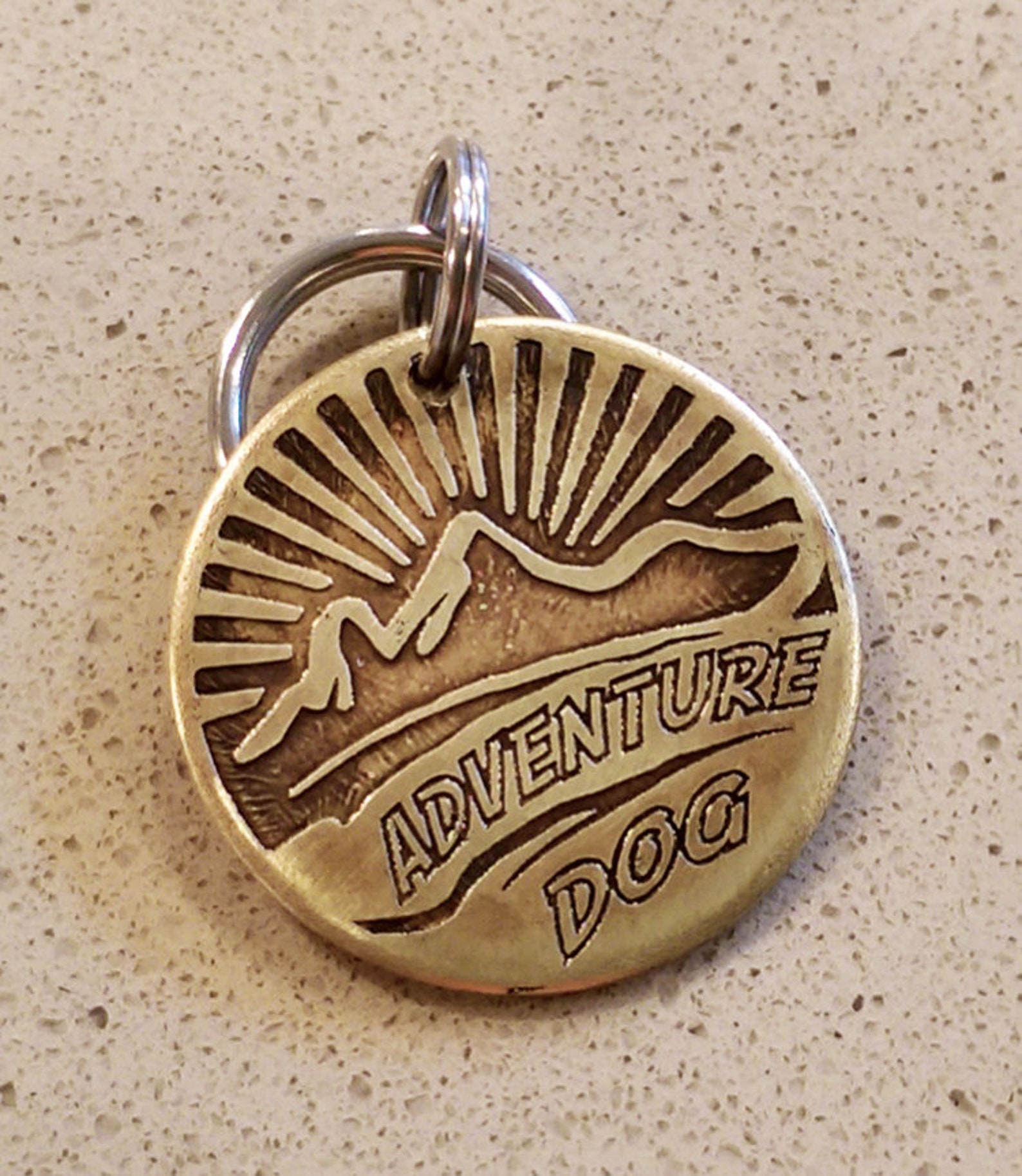 Dog Tag Adventure Dog in Nickel Silver or Brass - Etsy