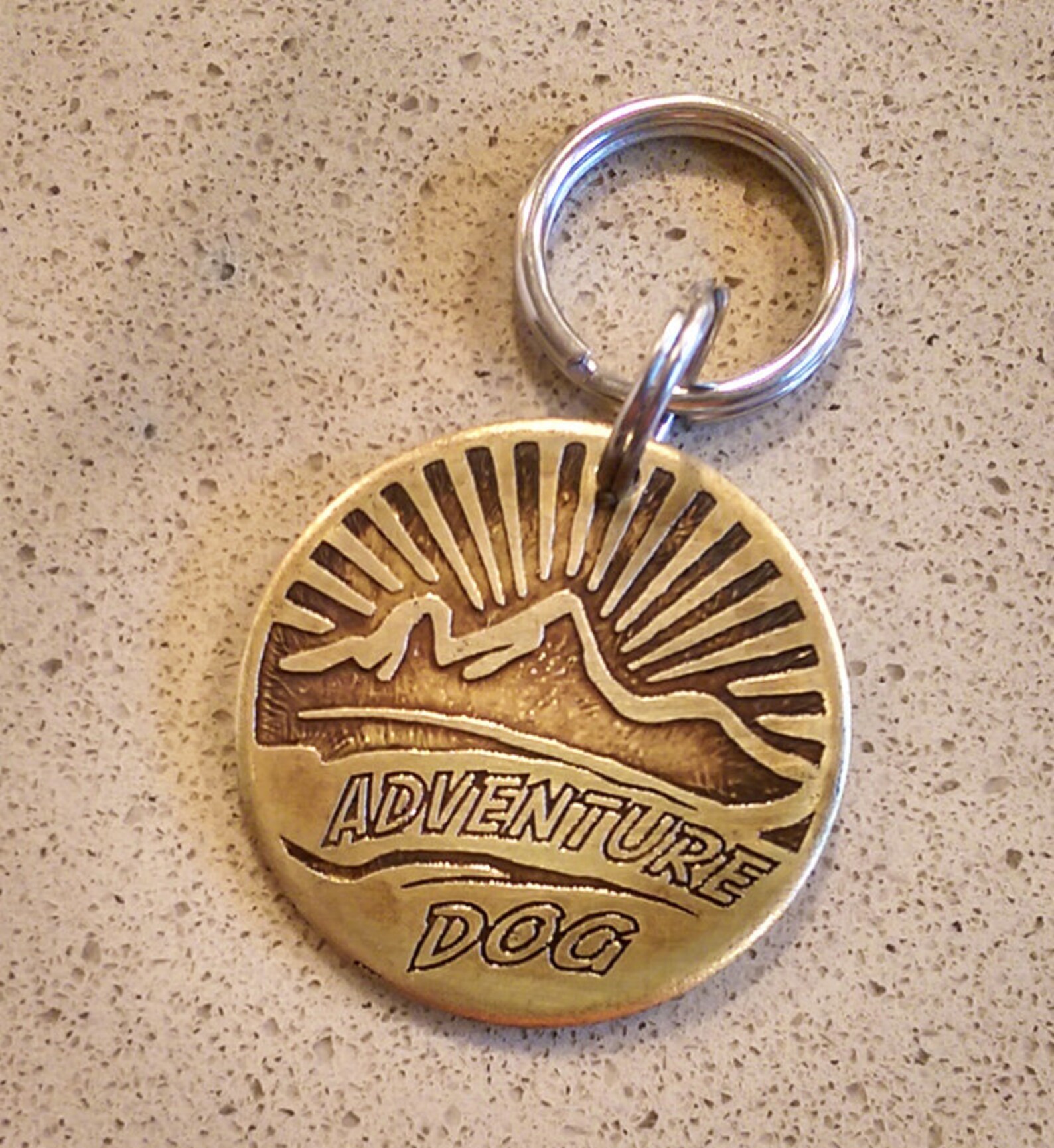 Dog Tag Adventure Dog in Nickel Silver or Brass - Etsy