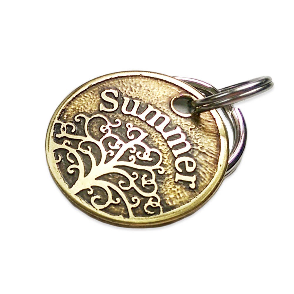 Dog Tag Tree of Life in Brass | Etsy