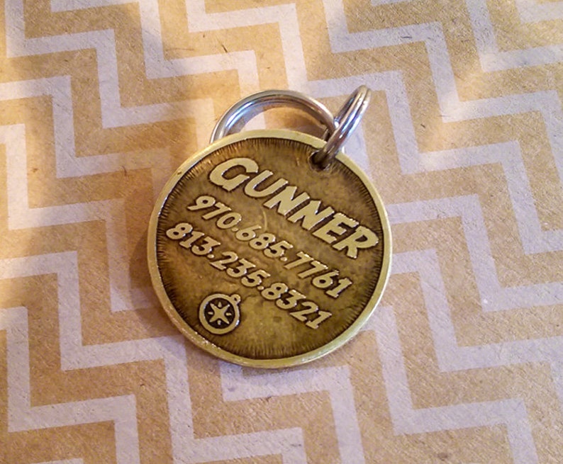 Dog Tag Adventure Dog in Nickel Silver or Brass - Etsy