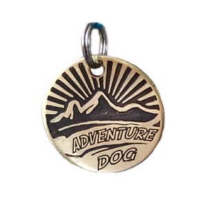 Dog Tag Adventure Dog in Nickel Silver or Brass - Etsy